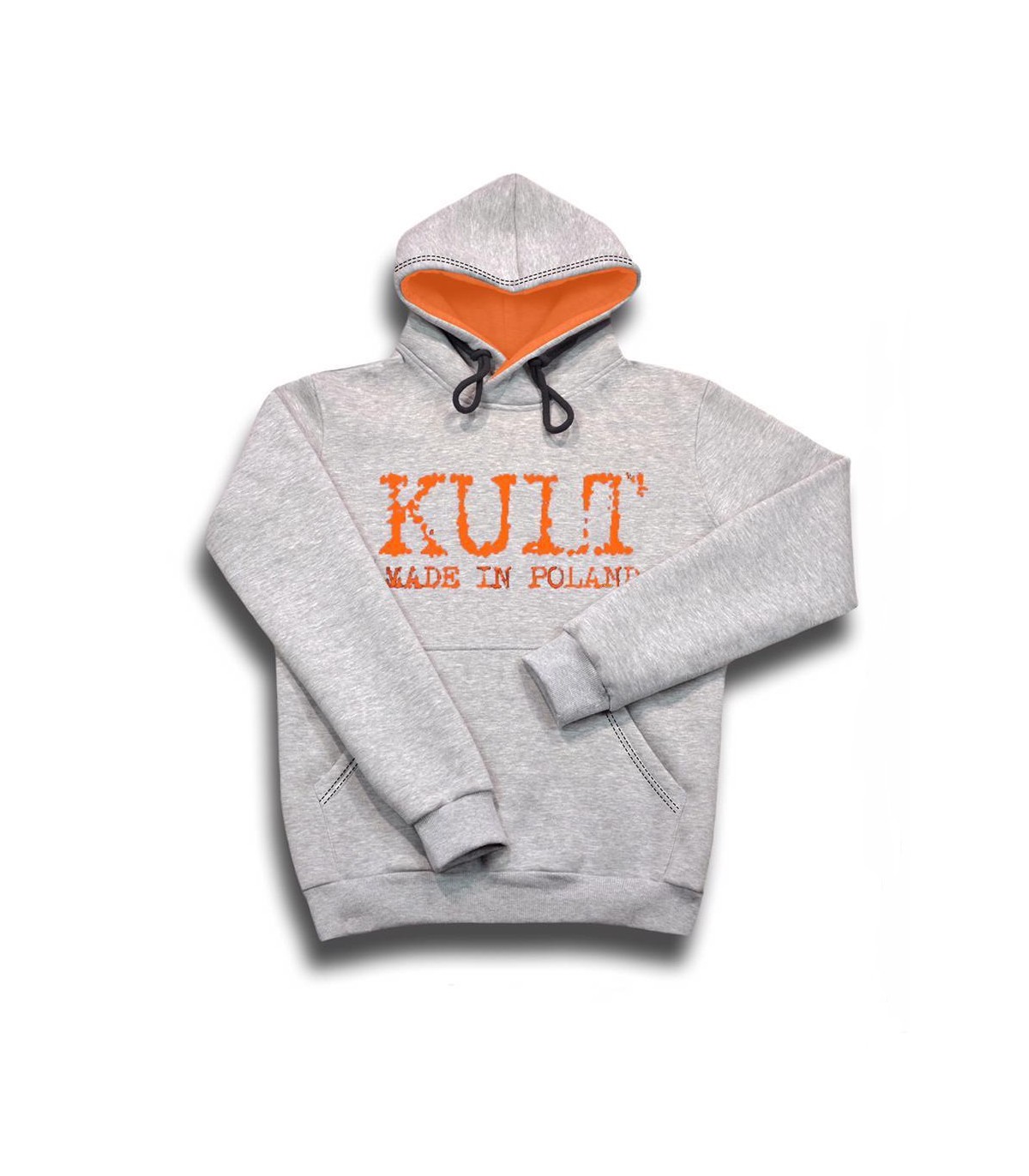 Bluza KULT - Made in Poland z kapturem Szara